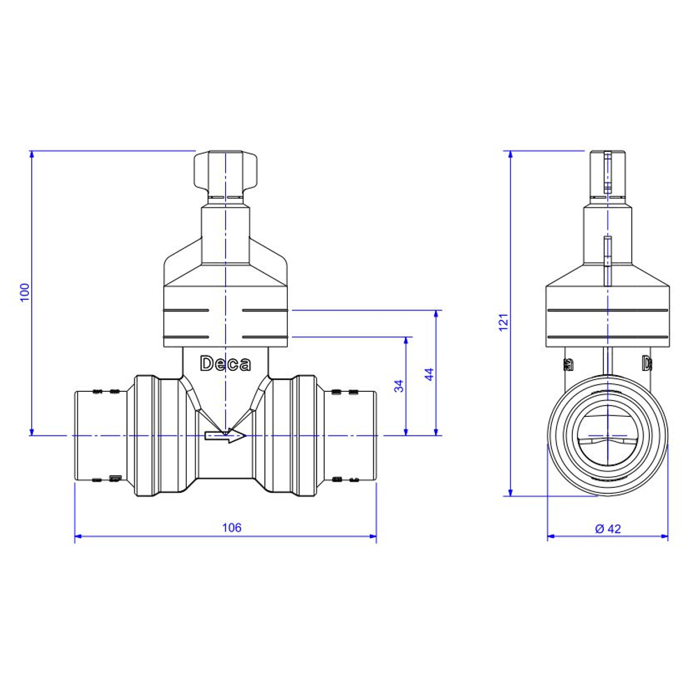 Base Registro de Pressão Mvs para Pvc Deca - Acquafort