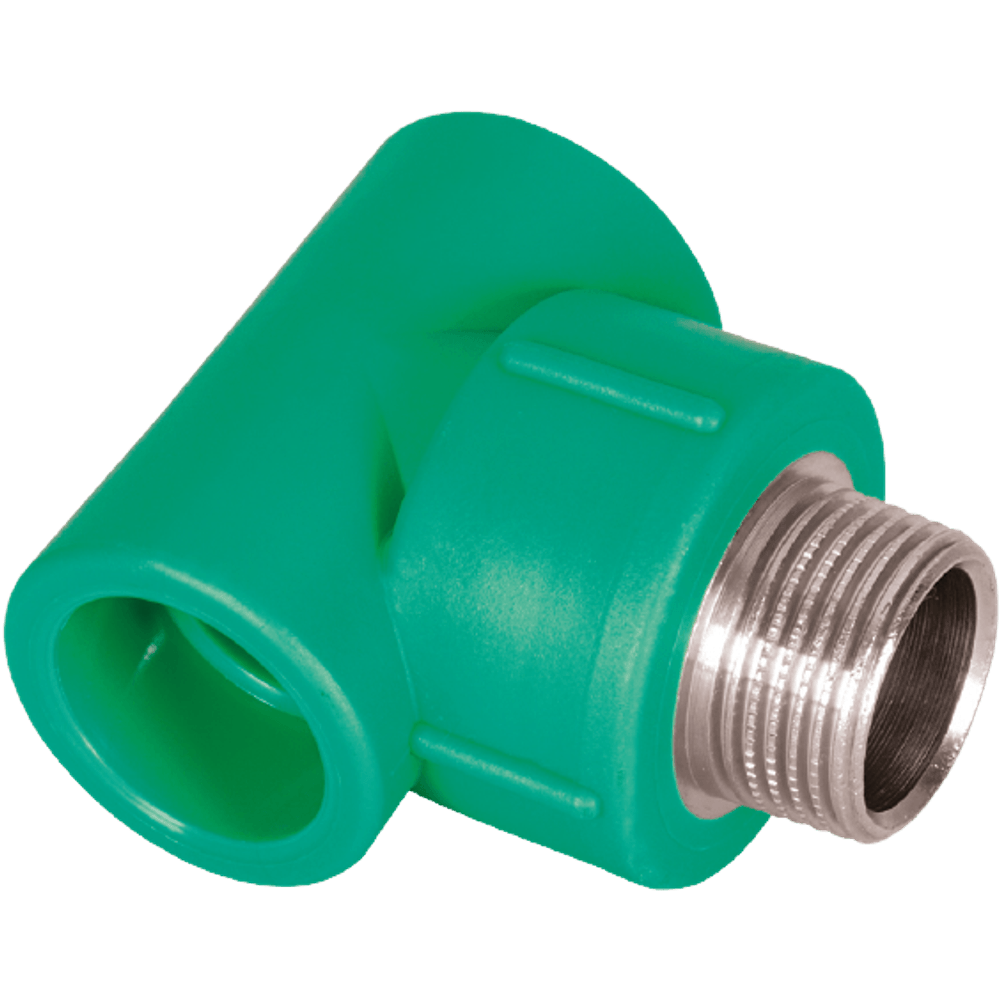 Tê PPR 25x1/2x25 F/M/F Inserto Metálico Central Amanco - Acquafort